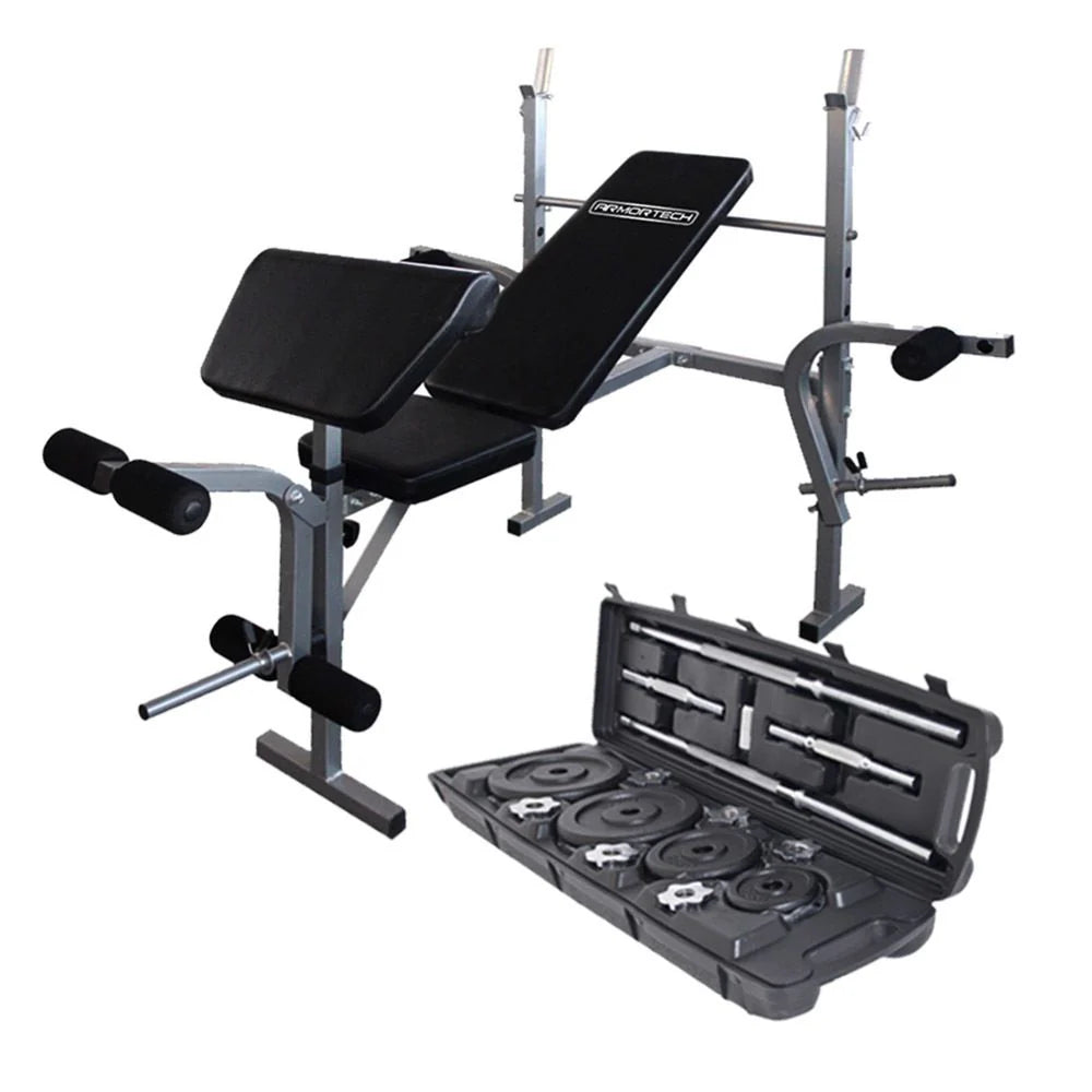 Starter Bench Press & 50kg Weight Set Package – Flex Fitness Equipment ...